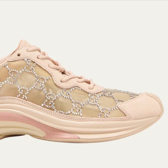 Gucci | Shoes | Gucci Gg Crystal Mesh Running Sneakers Gucci | Poshmark